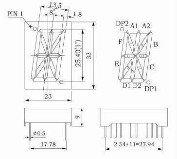 1 inch 16 segment LED Display from China manufacturer - LightKey