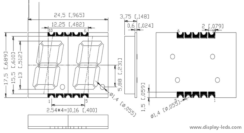 0.51 Inch dual Digit Numeric SMD Display from China manufacturer - LITEKEY